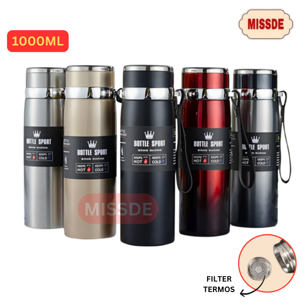 Jual TERMOS TRAVEL 1000ML / THERMOS VACUUM FLASK STAINLESS / TERMOS ...
