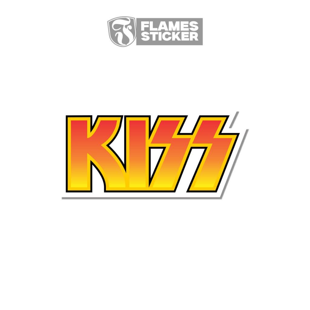 Jual STIKER KISS STICKER PRINTING LOGO BAND VINTAGE AESTHETIC LAMINASI ...