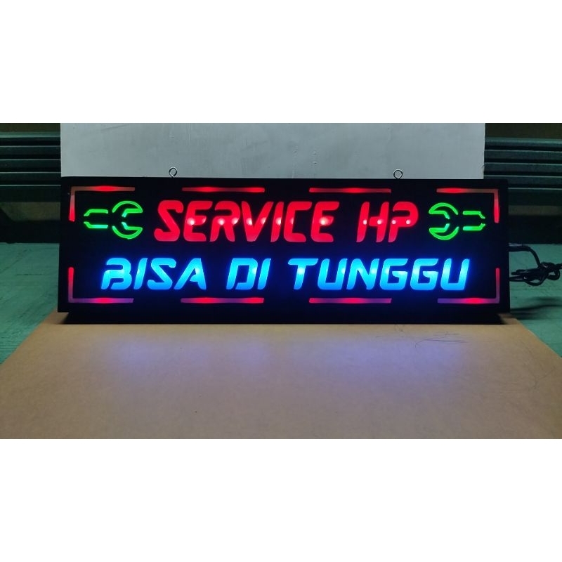 Jual Lampu tulisan service hp bisa di tunggu / Lampu warna / lampu hias ...