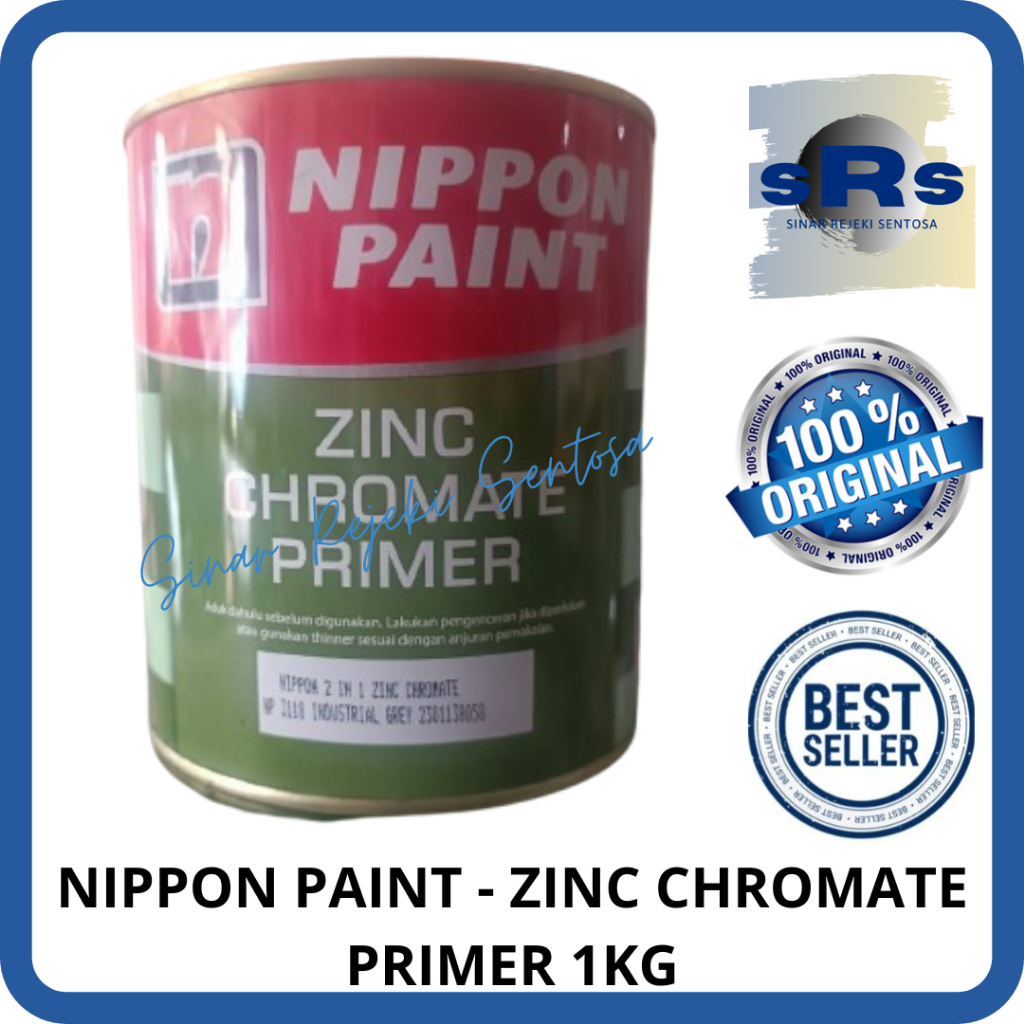 Jual NIPPON PAINT - ZINC CHROMATE PRIMER/MENI BESI/CAT DASAR ZINC CHROMATE 1KG | Shopee Indonesia