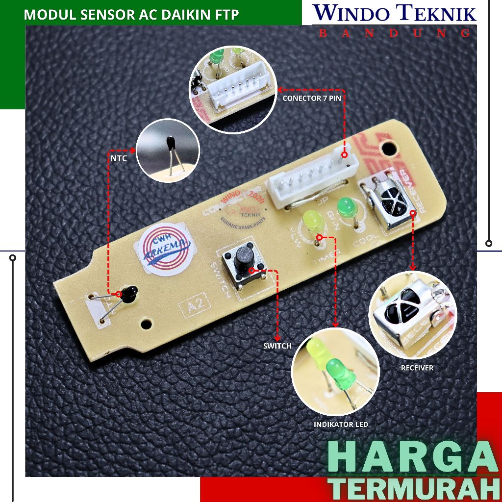 Jual SENSOR AC DAIKIN MALAYSIA FTP 7 PIN | DISPLAY PCB MODUL SENSOR ...