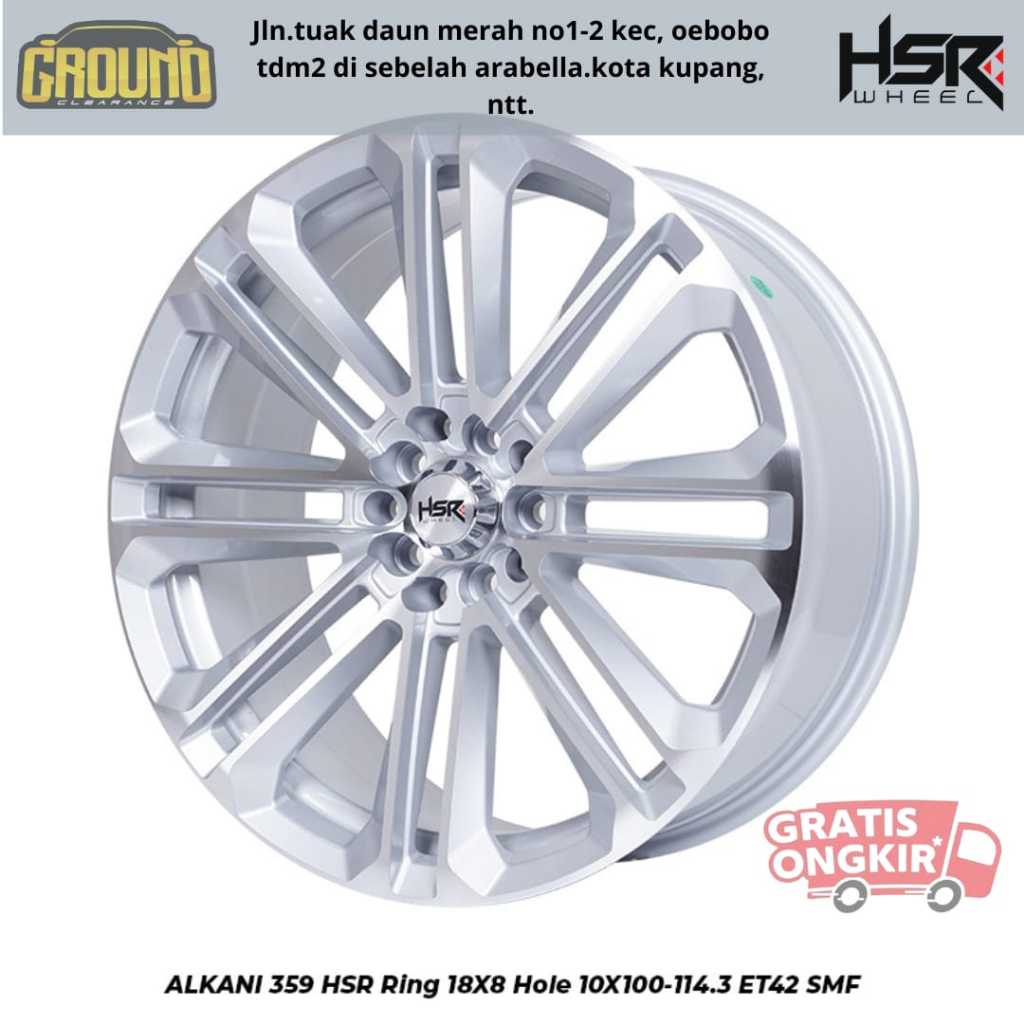 Jual PAKET PROMO VELG R18 HSR ALKANI KOMPLIT BAN 225-45 R18 BUAT NEW ...