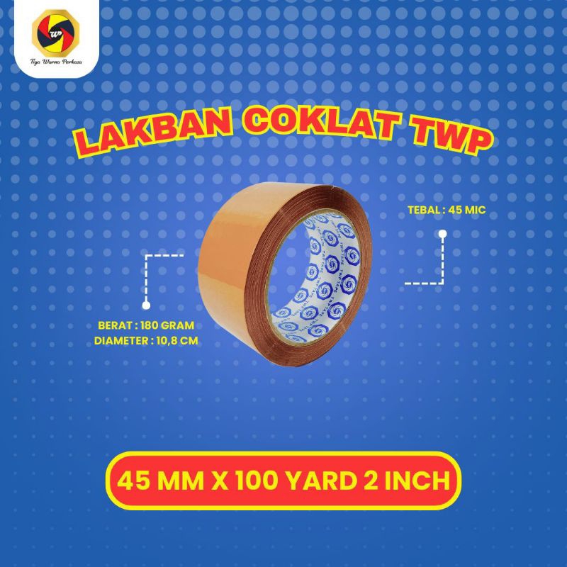 Jual lakban coklat twp 100 yard 1 slop isi 6 pcs | Shopee Indonesia