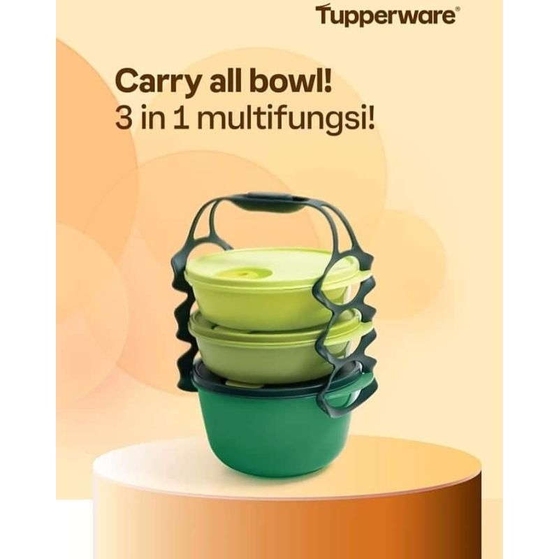 Jual Tupperware carry all bowl reguler / cab / rantang bulat 3 susun ...