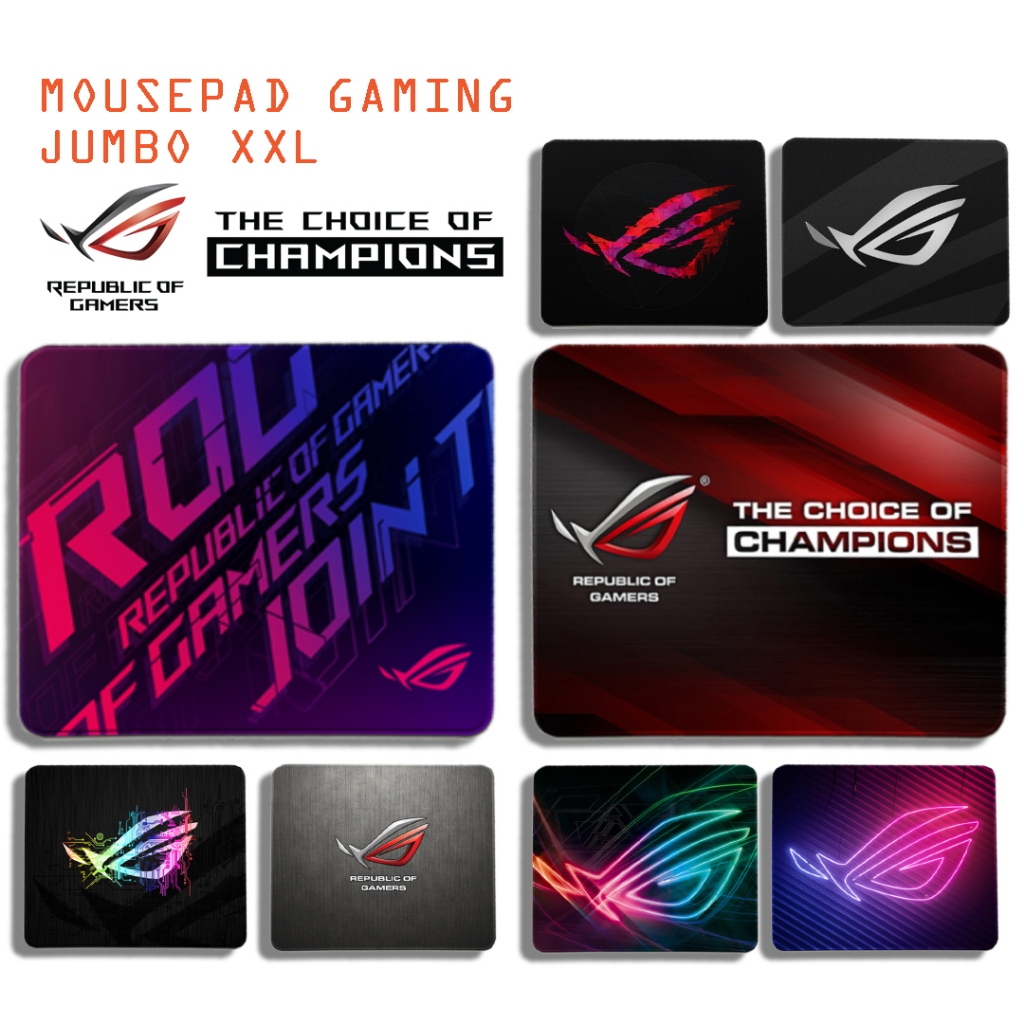Jual Mousepad Gaming Mousemat ROG XXL JUMBO Murah READY STOCK | Shopee ...