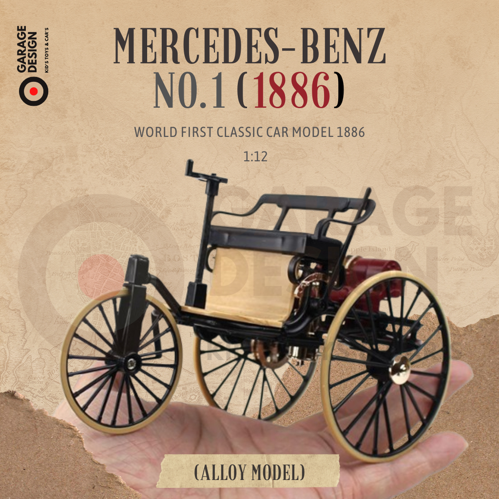 Jual Diecast Pajangan Miniatur Klasik Mobil Mercedes Benz No.1 (1886 ...
