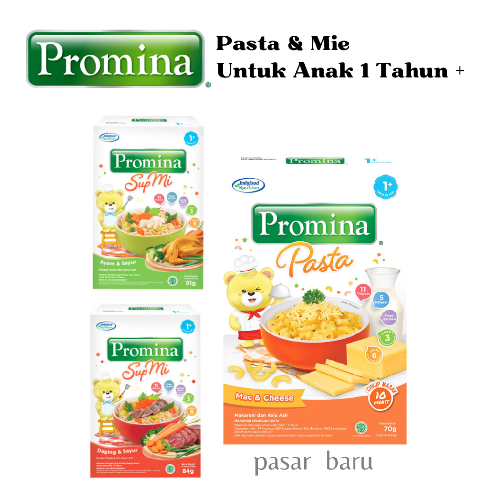 Jual Promina Sup Mie - Ayam dan Daging Sayur - Pasta Mac & Cheese ...
