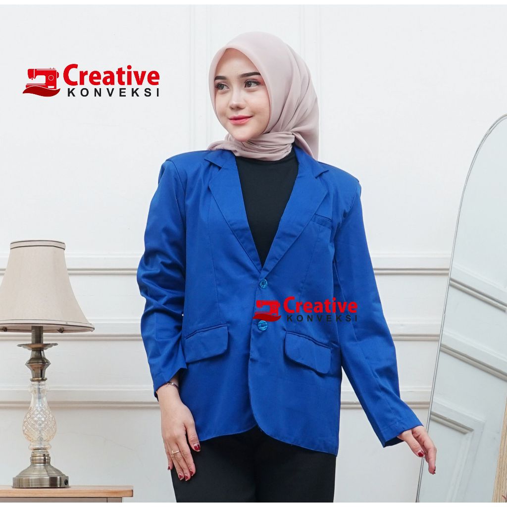 Jual Blazer warna biru benhur, jas almamater biru benhur BANK BCA full ...