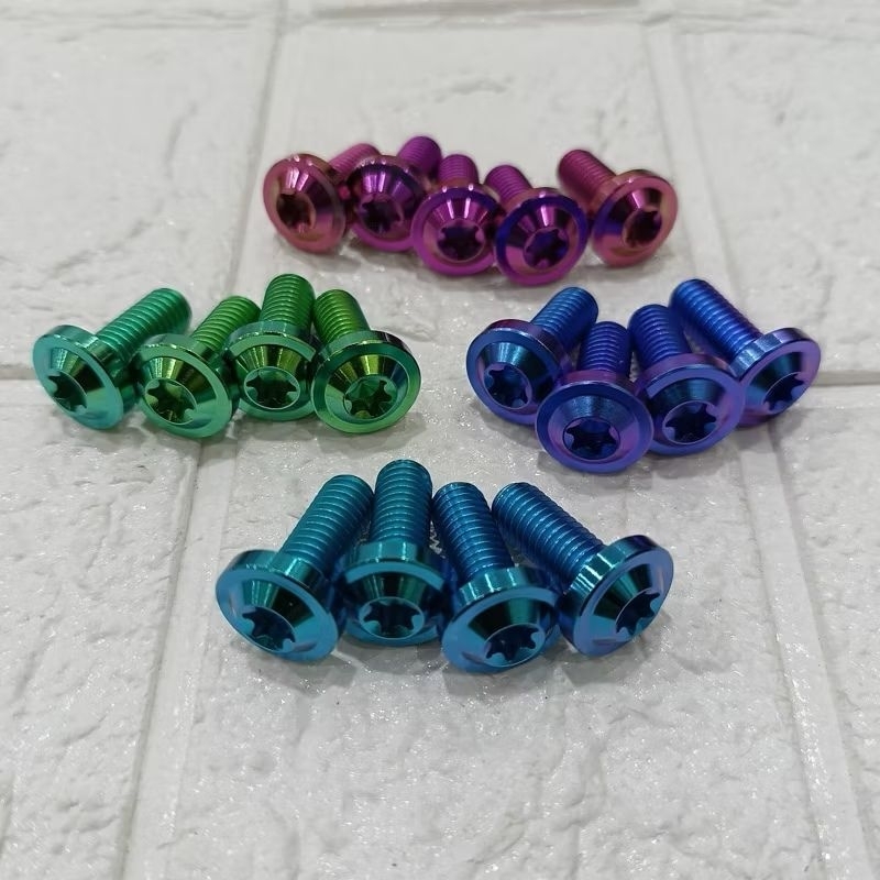 Jual Baut TITANIUM Proti M8x20mm Kunci 12 Panjang 2cm Untuk Baut Disc Piringan Cakram Asli ...