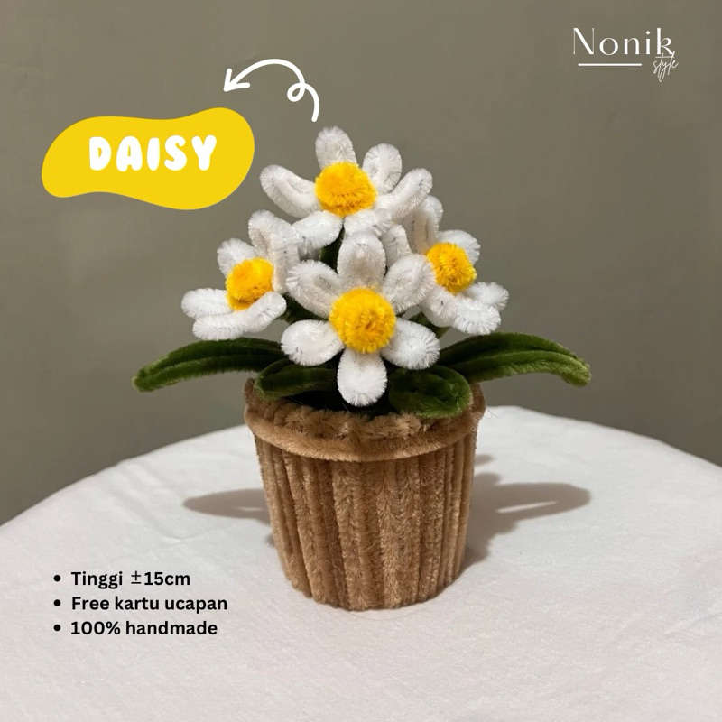 Jual Pot bunga kawat bulu| pot flower| pot bunga mini kawat bulu ...