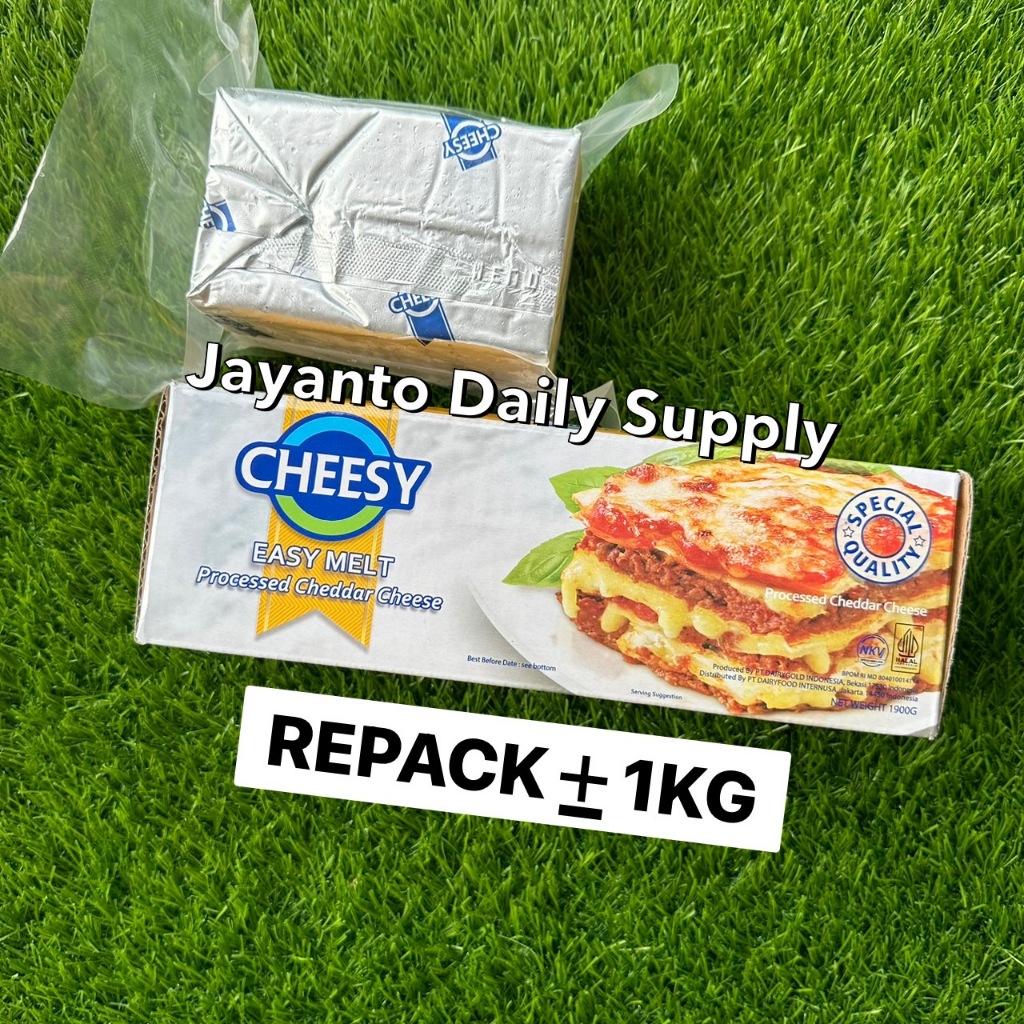 Jual CHEESY EASY MELT 1KG REPACK / KEJU CHEDDAR MUDAH LUMER - 100% ...