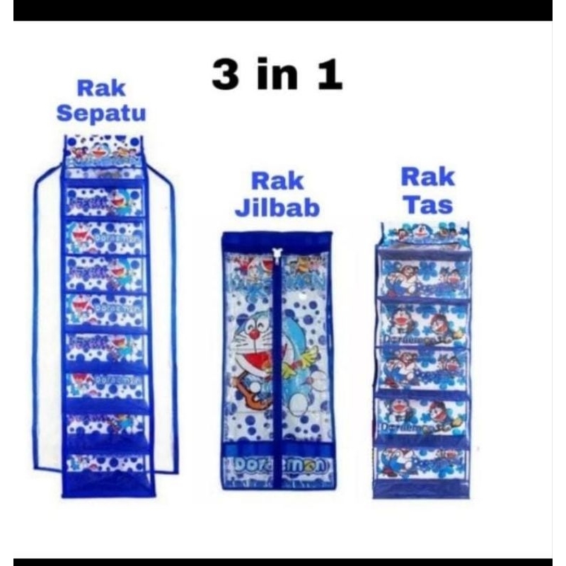 Jual rak set 3in1 plastik bermotif sepatu , hijab , tas | Shopee Indonesia