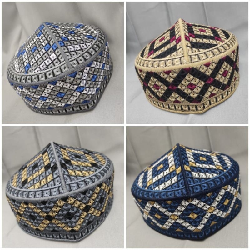 Jual PECI PAKISTAN OVAIS FULL BORDIR KOPIAH PAKISTAN WARNA SONGKOK ...