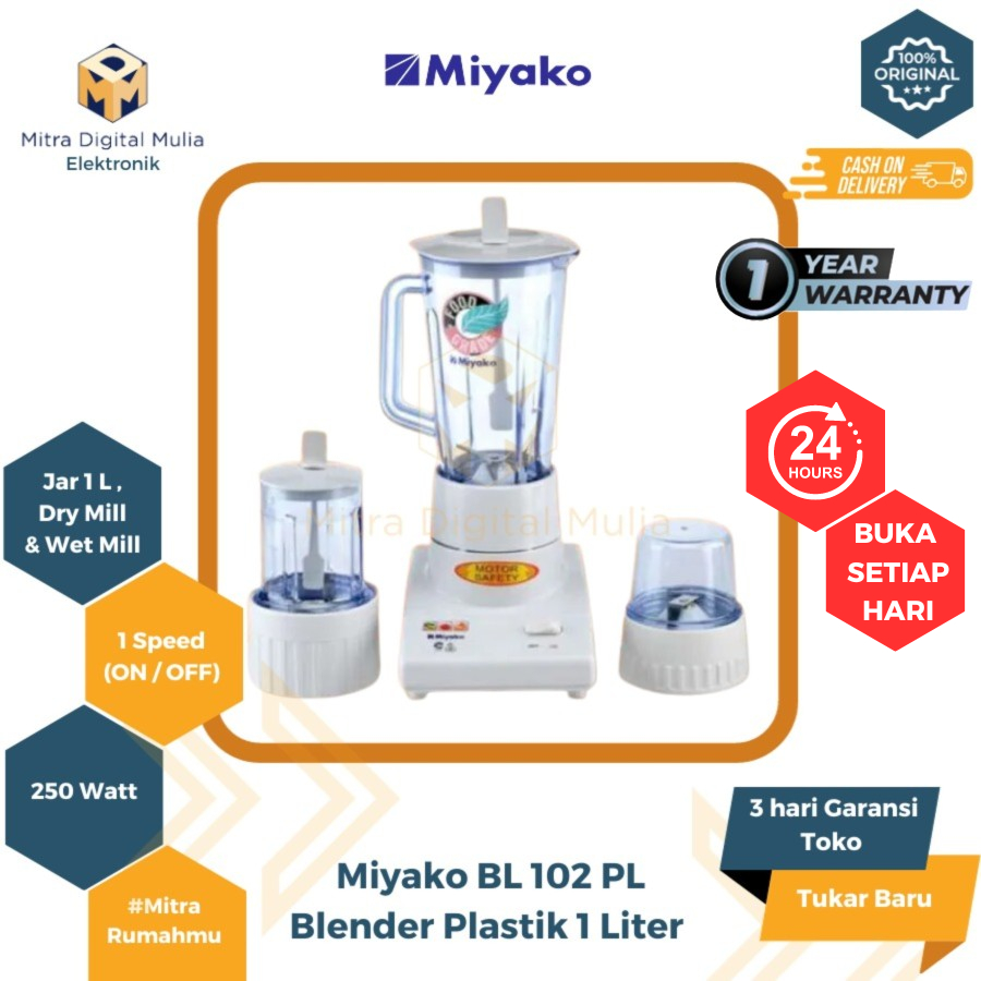 Jual Miyako BL 102 PL Blender Plastik 1 Liter | Shopee Indonesia
