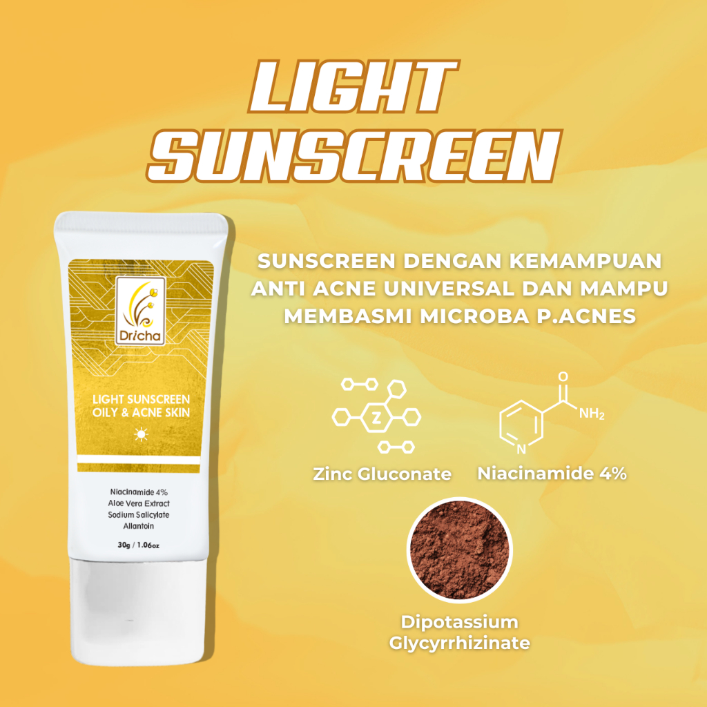 Jual Light Sunscreen TUBE 30g (Oily and Acne Skin) SPF 24 PA ...