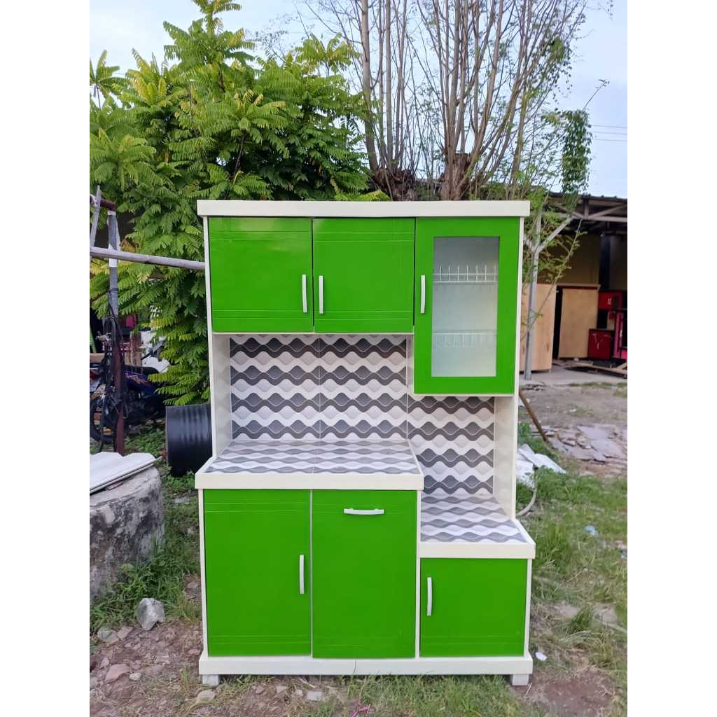 Jual Lemari Sayur 3 Pintu 15mm / Rak piring kayu multiplek minimalis ...