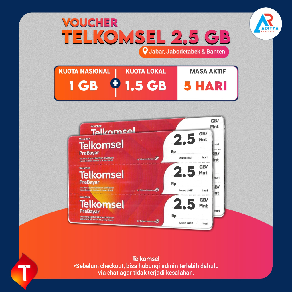 Jual Voucher Telkomsel 2,5GB 5Hari Lokal Pulau Jawa & Jabotabek | Shopee Indonesia