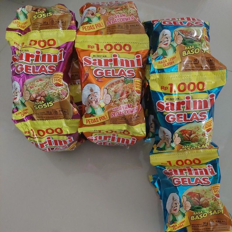 Jual Sarimie gelas 1 renceng isi 10x28gr | Shopee Indonesia