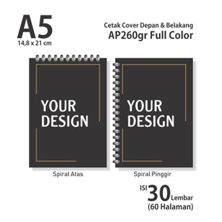 Jual Notebook Blocknote Note Custom A5 Ring Spiral Murah | Shopee Indonesia