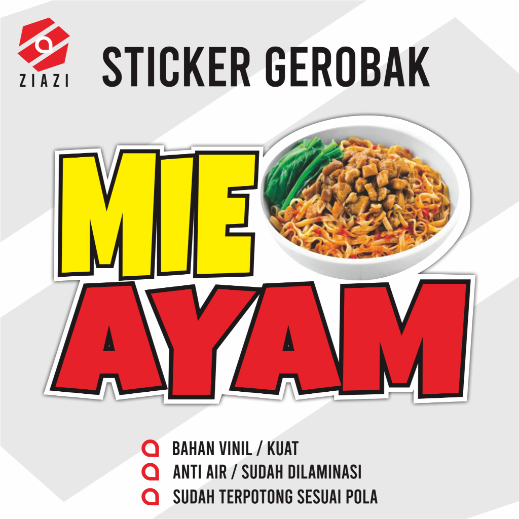 Jual Sticker Etalase Sticker Gerobak Sticker Nama Usaha Sticker MIe ...