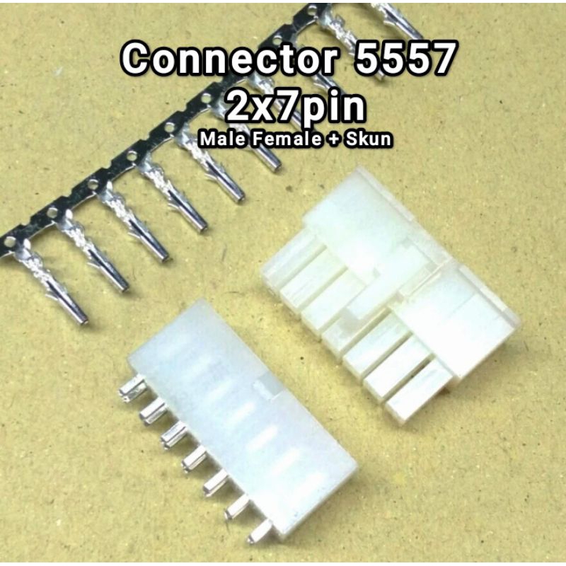 Jual 14pin Connector 5557 2x7pin Cable to pcb Konektor 2x7 pin Male ...