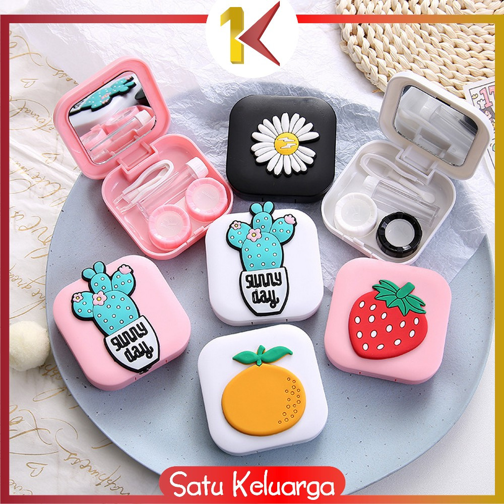 Jual SK-K163 Kotak Tempat Softlens Motif Karakter dengan Cermin Praktis ...