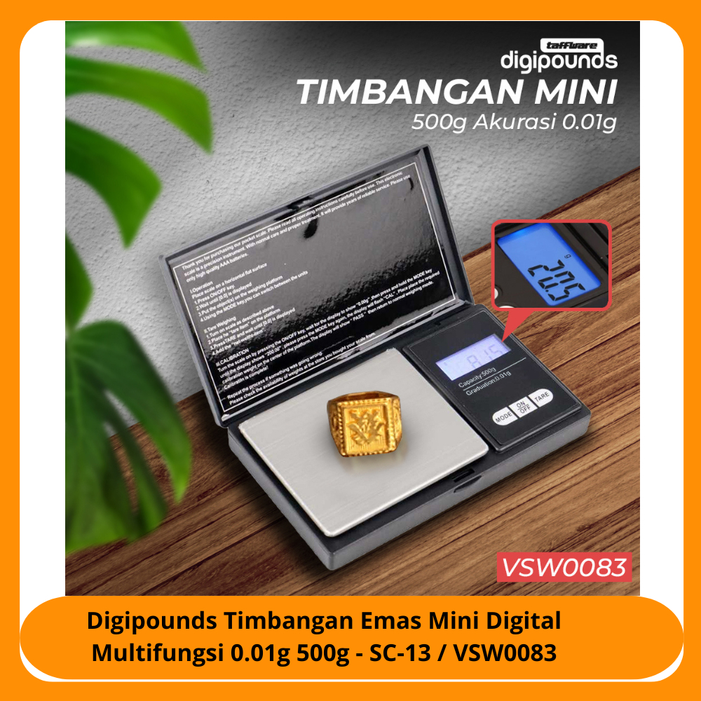 Jual Digipounds Timbangan Emas Mini Digital Multifungsi 0.01g 500g - SC ...