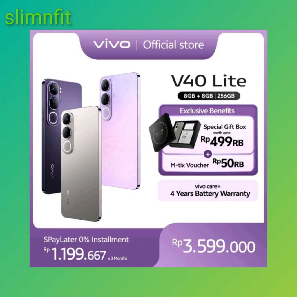 Jual VIVO V40 LITE 5G 8/256 & 12/256 & 12/512 Garansi Resmi. | Shopee Indonesia
