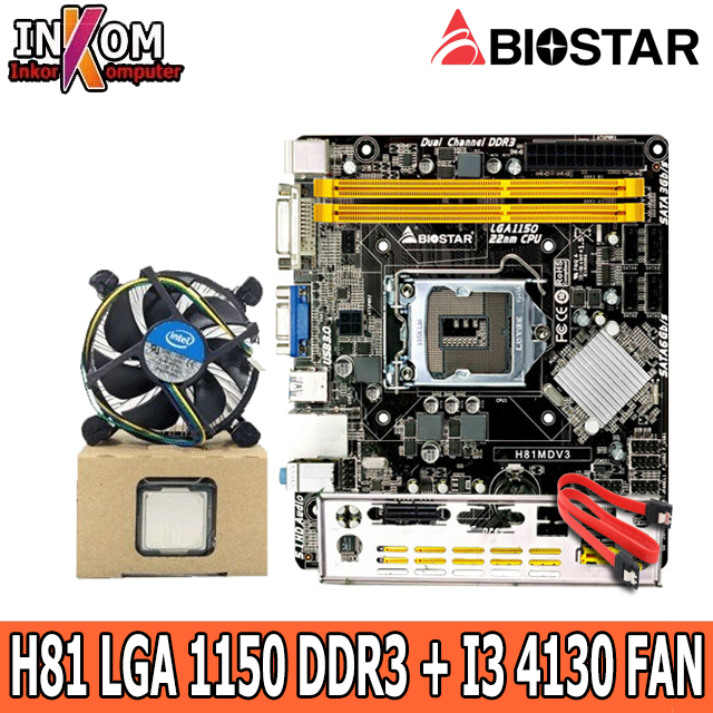 Jual Mobo Mainboard Intel Lga 1150 H81 Plus Processor i3 Haswell | Shopee Indonesia