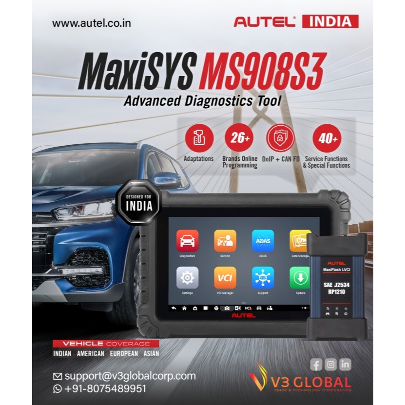 Jual Scanner Autel MaxiSYS MS908S3 Diagnostik Tool Universal Generasi ...