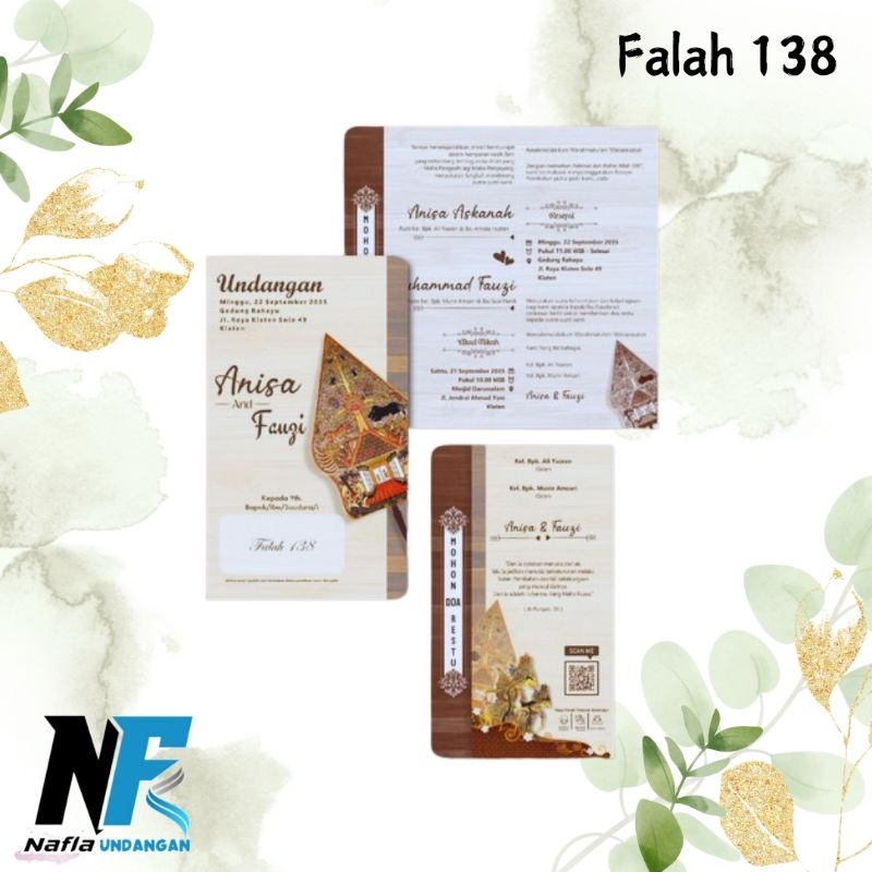 Jual Blangko Undangan atau Kertas Undangan Pernikahan FALAH 138 Harga ...