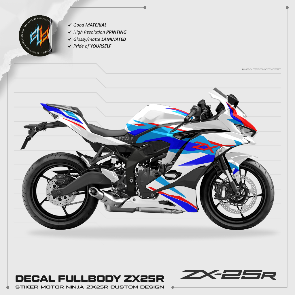 Jual DECAL FULLBODY ZX25R TRI COLOR / STIKER MOTOR KAWASAKI NINJA ZX ...