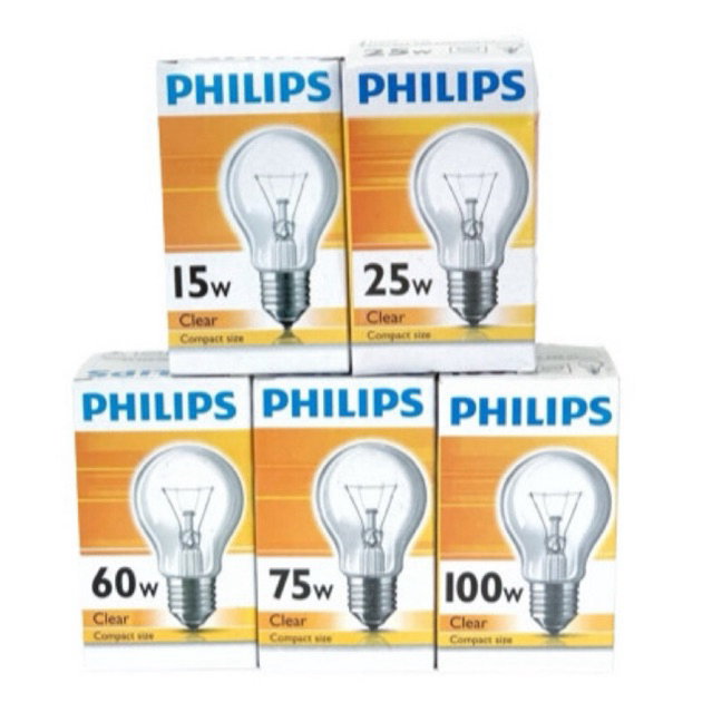 Jual lampu pijar philips lampu penghangat ayam 5w 15w 25w 40w 60w 75w ...