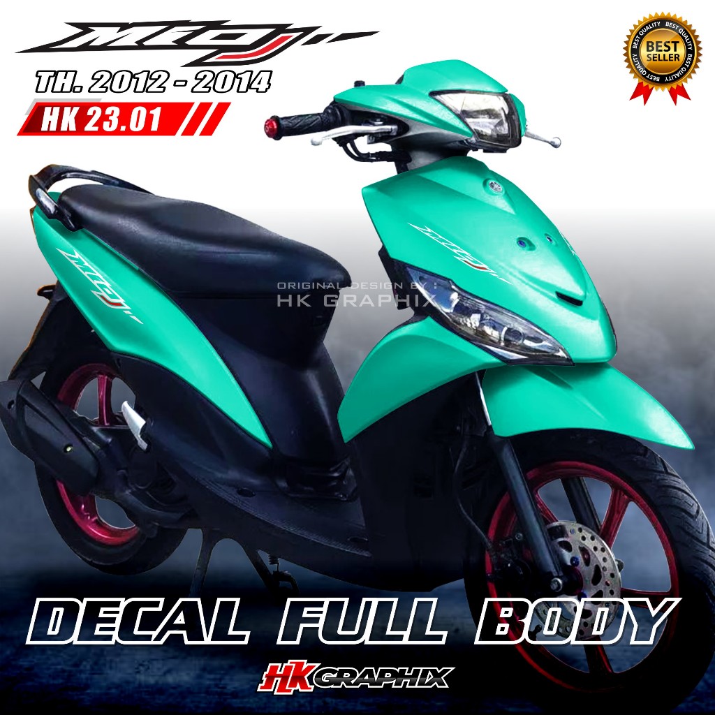 Jual Decal Sticker Mio J Full Body 2012 2013 2014 Sticker Warna Polos ...