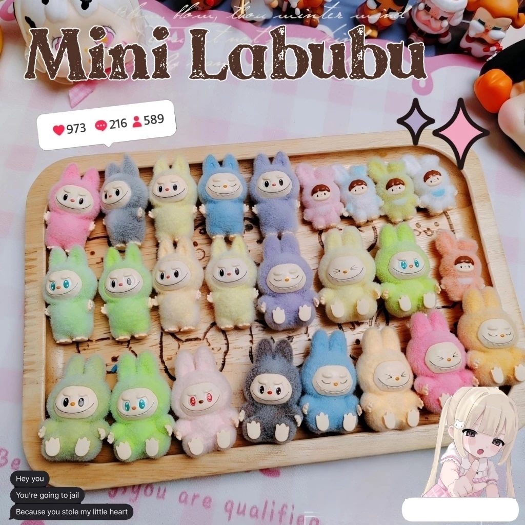 Jual READYSTOCK MINI LABUBU - PopBean Labubu Mini Doll Berbulu - zansen ...