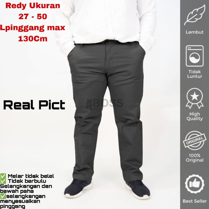 Jual BOSSPANTS - CELANA PANJANG PRIA CHINO PREMIUM JUMBO 2XL - 7XL ORIGINAL - Katun Slimfit ...
