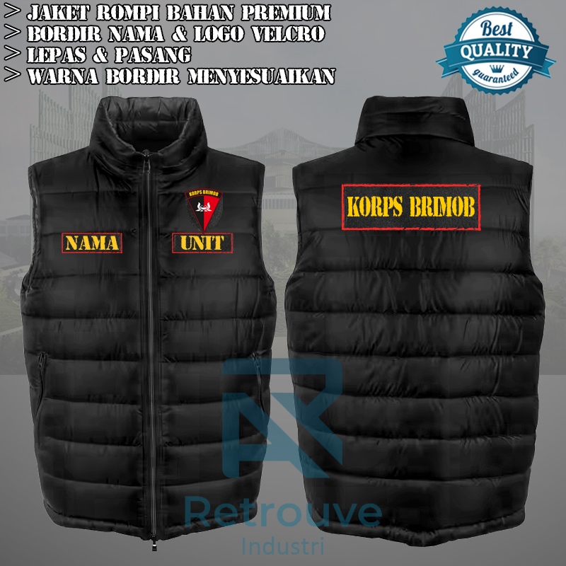Jual (Premium) Jaket Rompi Korps Brimob / Rompi Gelembung / Vest ...