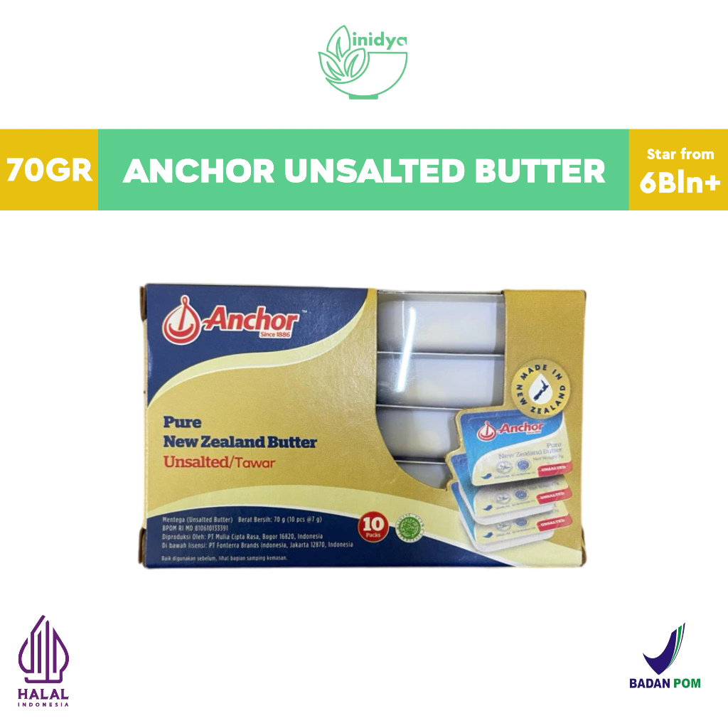 Jual UNSALTED BUTTER ANCHOR 10 CUP | Lemak Tambahan Sehat | Asupan ...