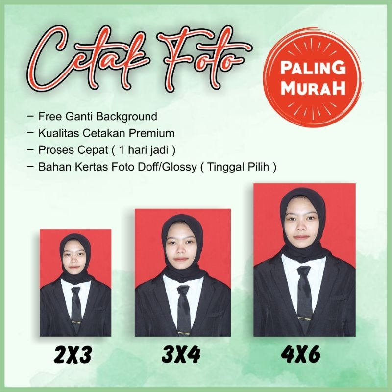 Jual Cetak pas foto 2x3 3x4 4x6/cetak foto sepaket murah | Shopee Indonesia