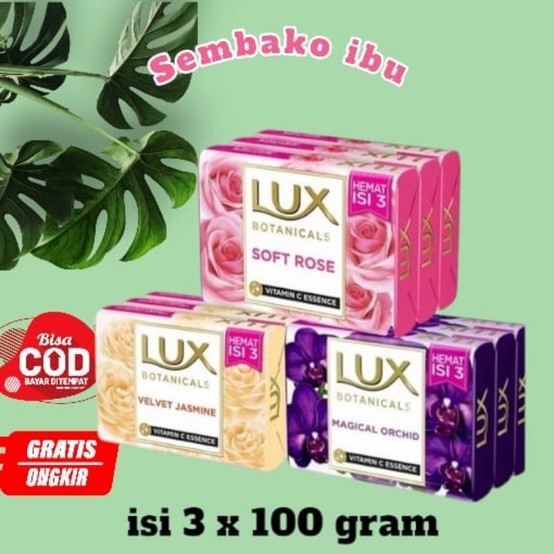Jual sabun batang lux paket isi 3 x 100 gram | Shopee Indonesia