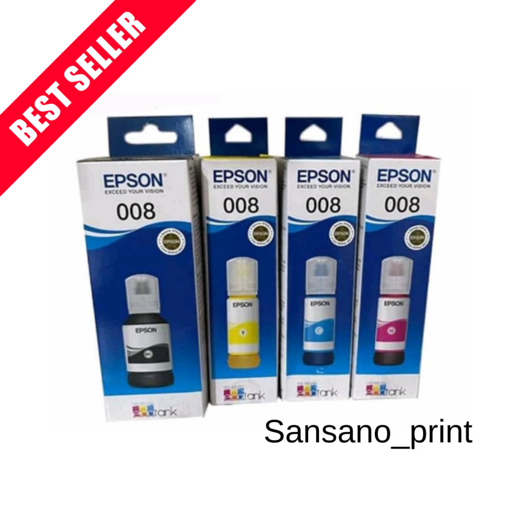 Jual Tinta Epson 008 T06G Black Cyan Magenta Yellow Printer L15150 ...