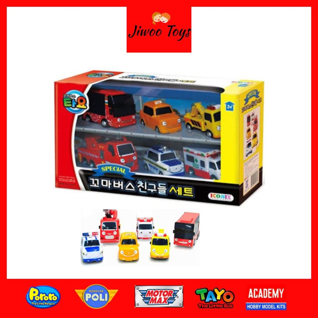 Jual Iconix Tayo The Little Bus Mini Cars Set 6 Styles TYT-112010 ...