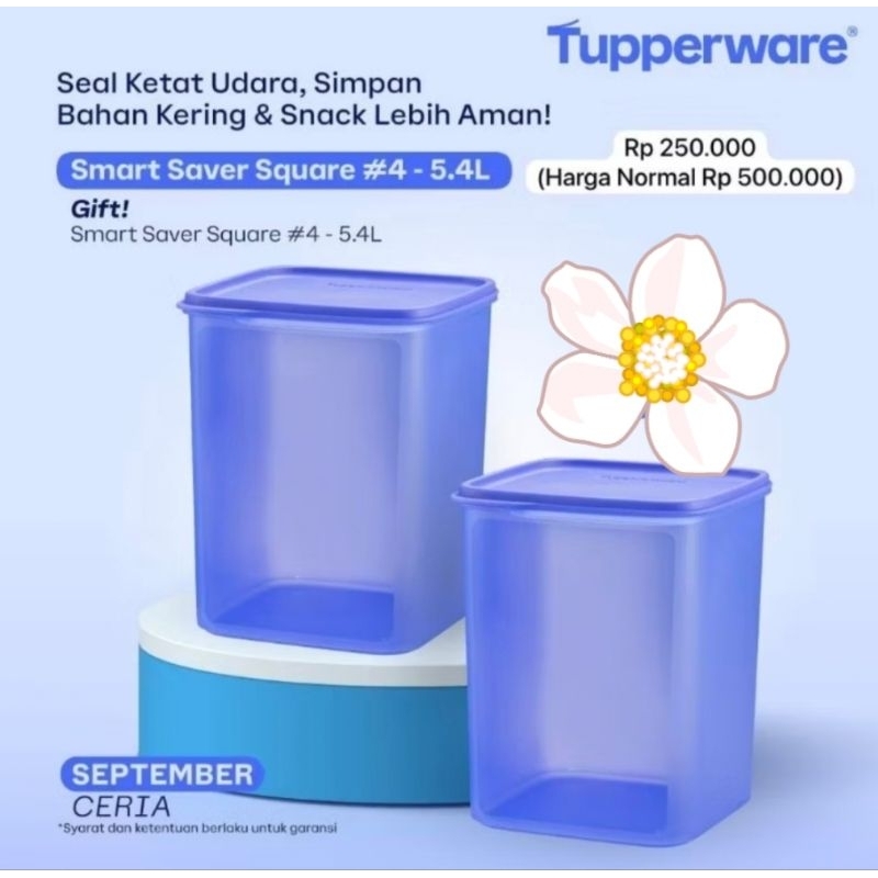 Jual smart saver square #4 ukuran 5.4liter | Shopee Indonesia