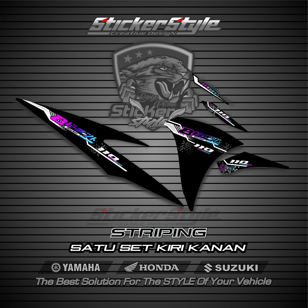 Jual Stiker Striping Variasi Lis body All New Beat Fi 2024 Smart Key ...