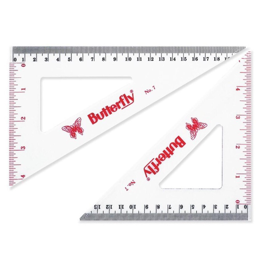 Jual PENGGARIS / GARISAN BUTTERFLY RULER SEGITIGA SET ISI 2 | Shopee ...