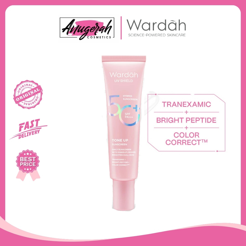 Jual NEW! Wardah UV Shield Tone Up Sunscreen SPF 50+ PA+++ - Sunscreen ...