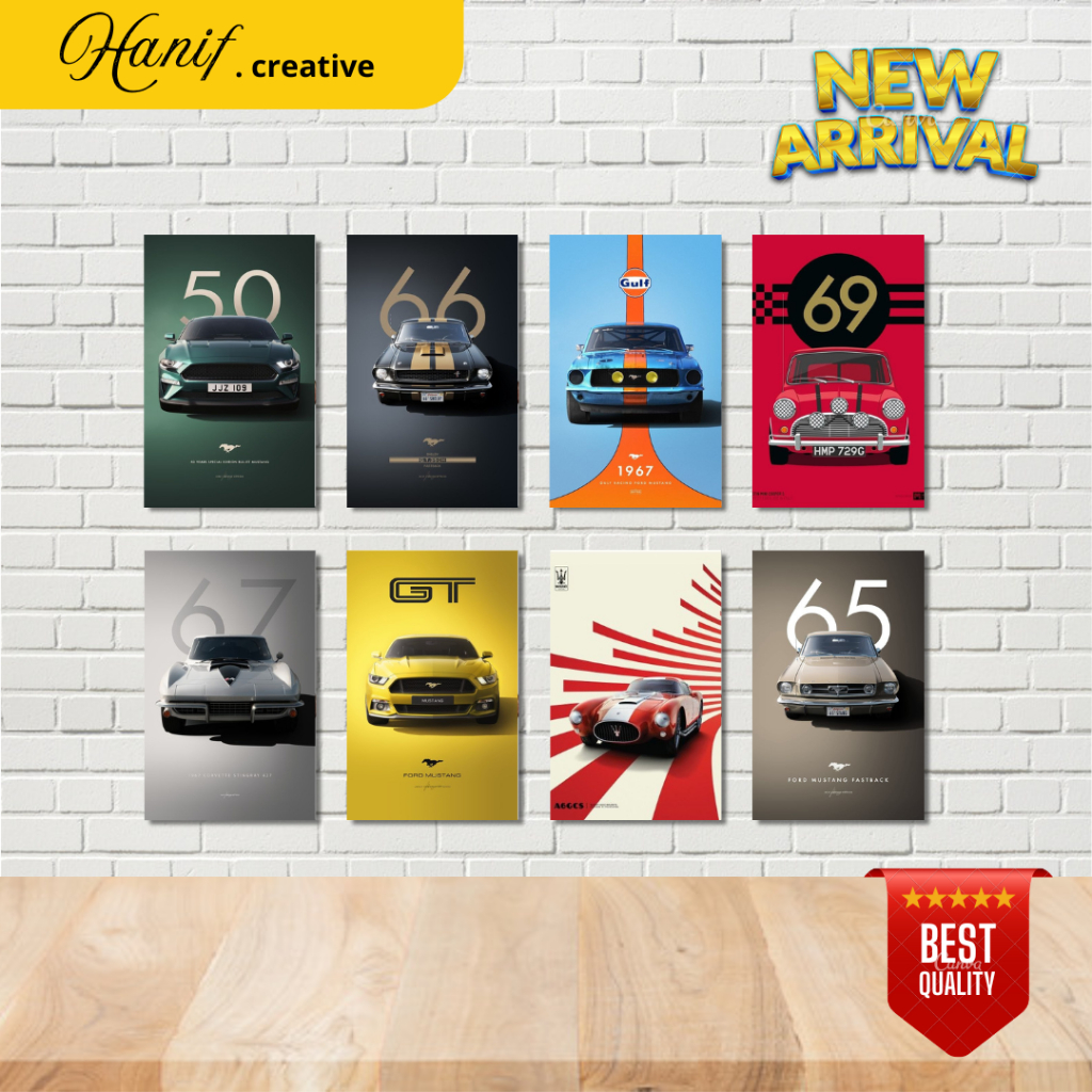 Jual Hiasan Dinding Poster Kayu MDF - POSTER CLASSIC & SPORT CAR ...