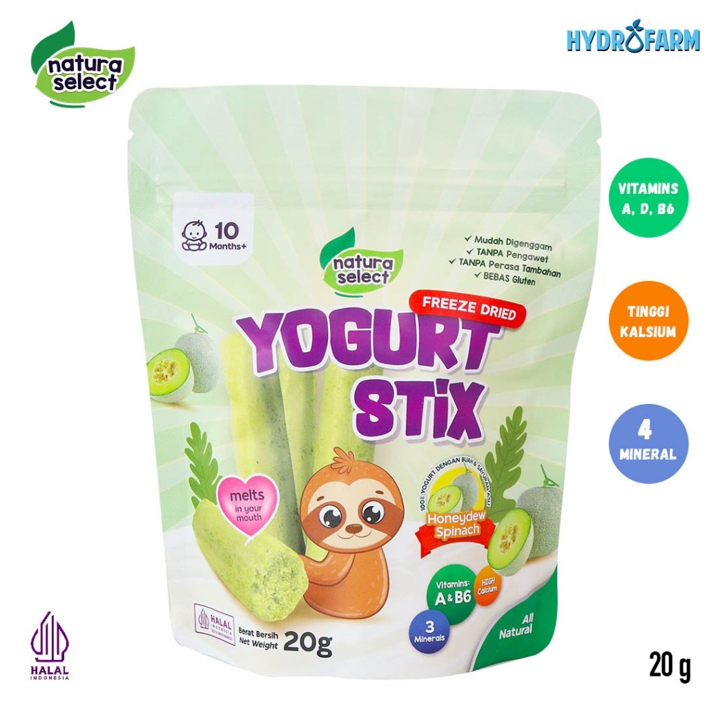 Jual Natura Select -Freeze Dried Yoghurt Stix Honeydew Spinach | Shopee Indonesia