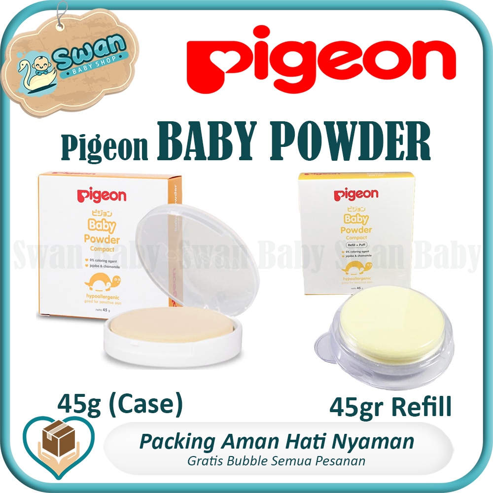 Jual Pigeon Baby Powder Cake / Bedak Bayi Padat Chamomile [Dengan Case ...