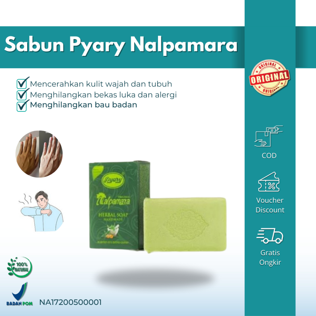 Jual Sabun Arab PYARY Original 100% NALPAMARA HERBAL SOAP 90gr Mencerahkan Kulit | Shopee Indonesia